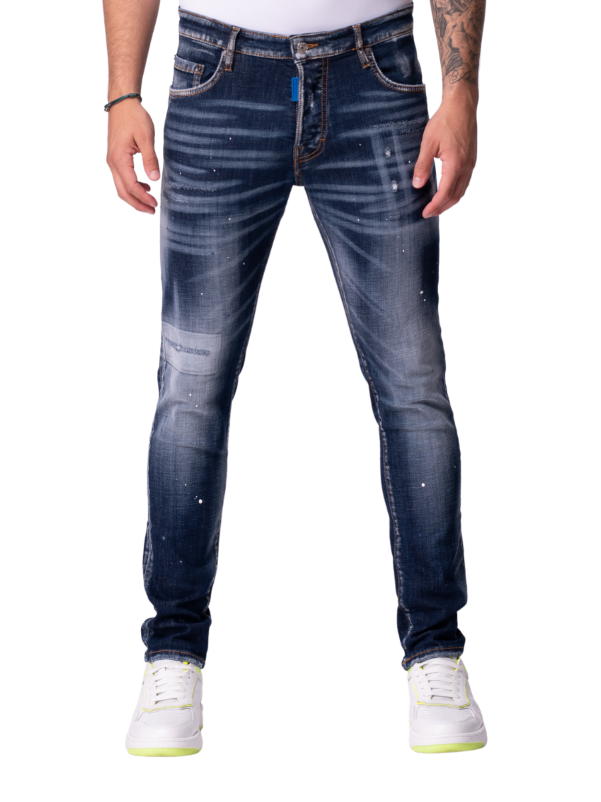 BLUE AND WHITE SPOTTED JEANS, CODE BLUE | DENIM – My Brand Online BV